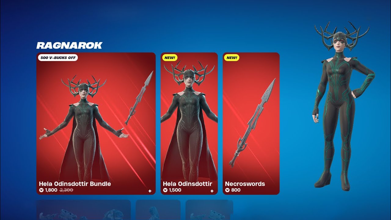 Fortnite Item Shop NEW SKIN Hela Odinsdottir Bundle 27 April 2024 - YouTube