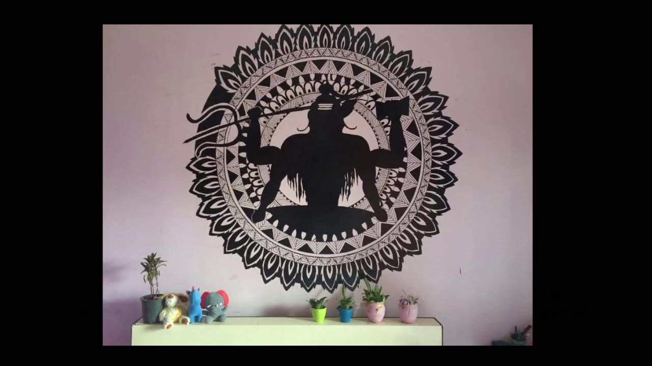 WALL MANDALA ART | EASY WALL PAINTING | ARUSHI RANA | ANUSHI RANA ...