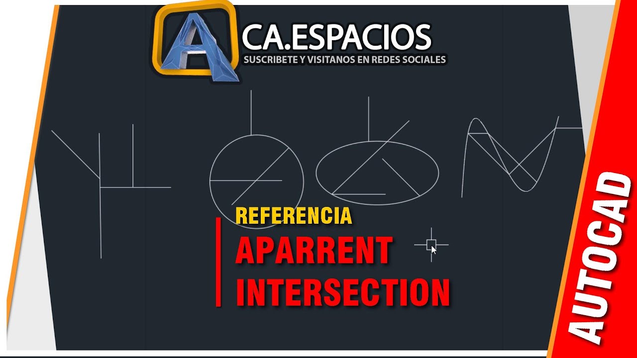 COMO UTILIZAR LA REFERENCIA APPARENT INTERSECTION EN AUTOCAD - YouTube
