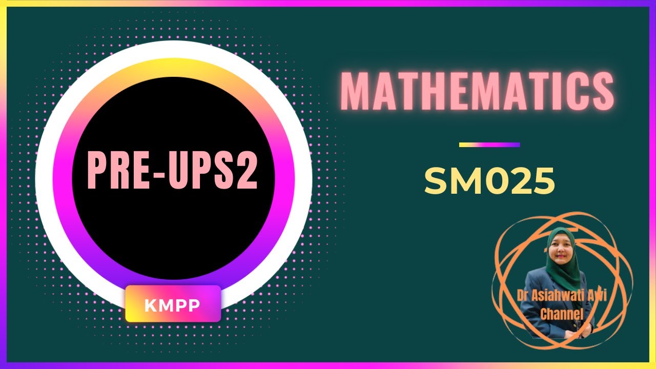 Pre UPS2 SM025 (Conics and Vectors) - YouTube