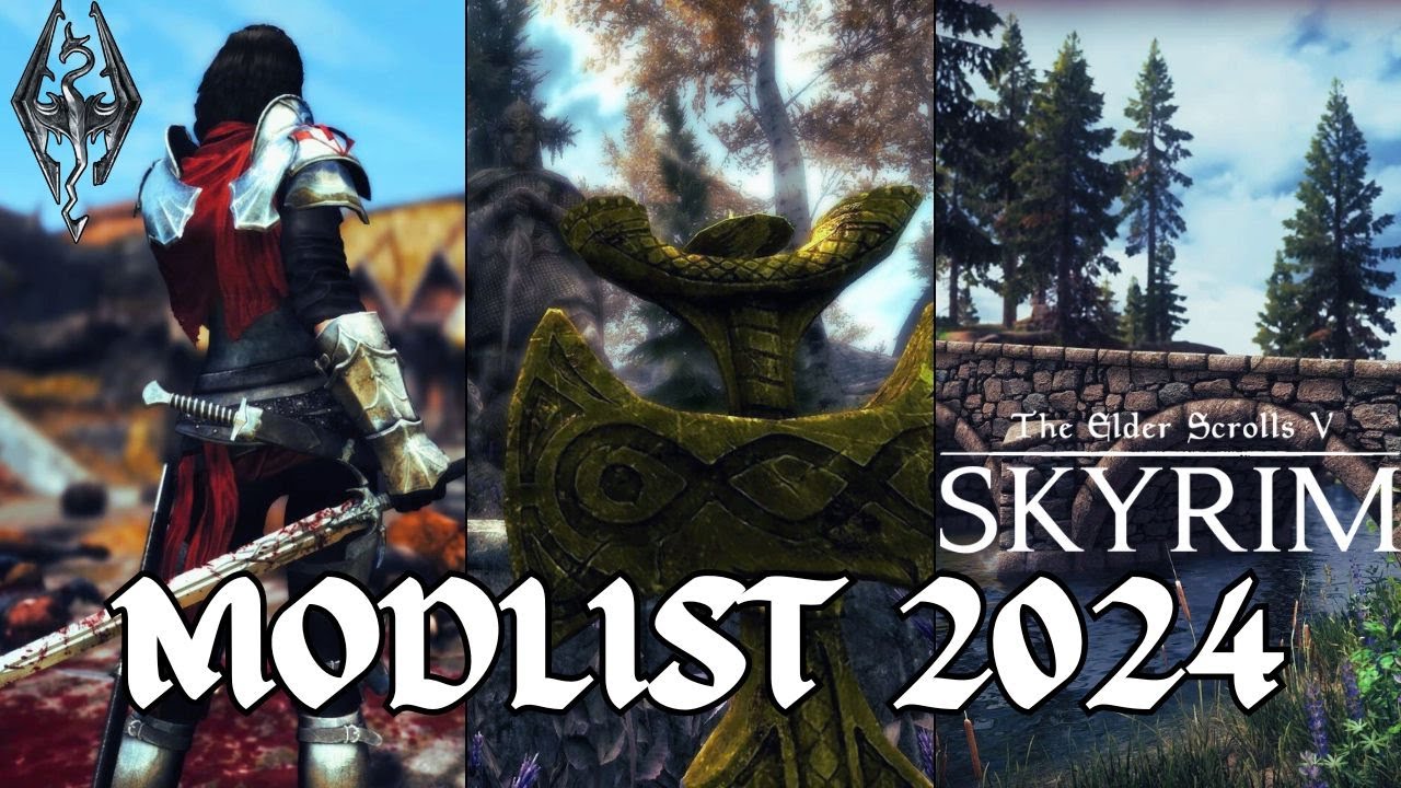 QUAIS MODS EU USO EM SKYRIM | MODLIST 2024 #bethesda #dallasskyrim # ...