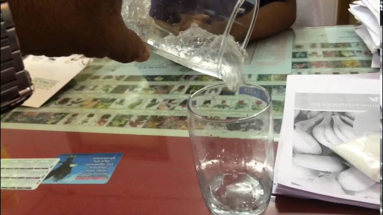 Hydrogel absorption of water - YouTube