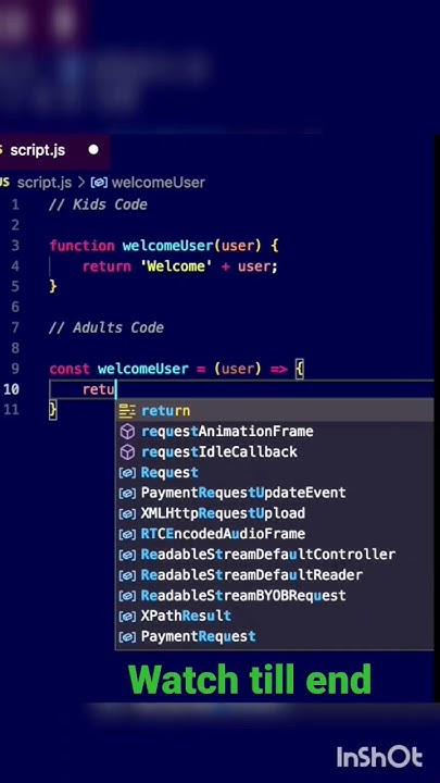 Javascript Shorthand Tip Arrow Function L Shorts Instagram Viral Youtube