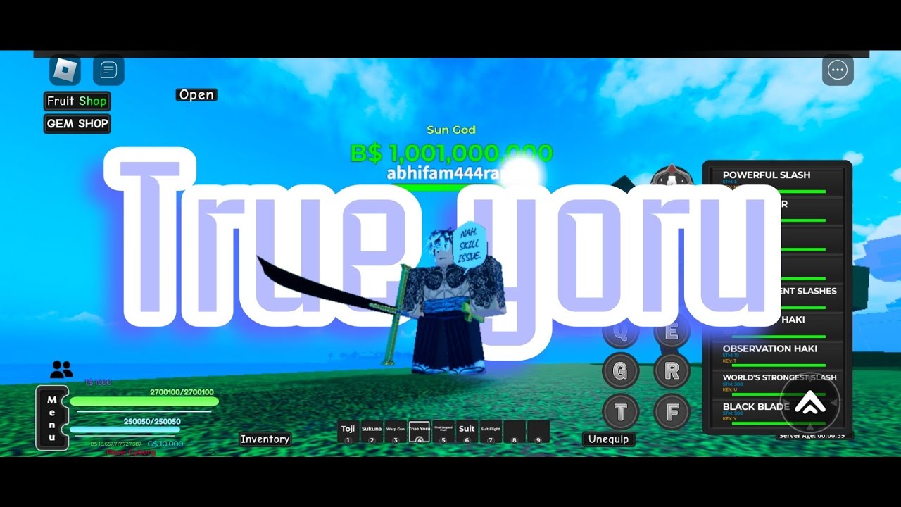 NEW [ TRUE YORU 🗡️ ] IN A ONE PIECE GAME ROBLOX || AOPG - YouTube