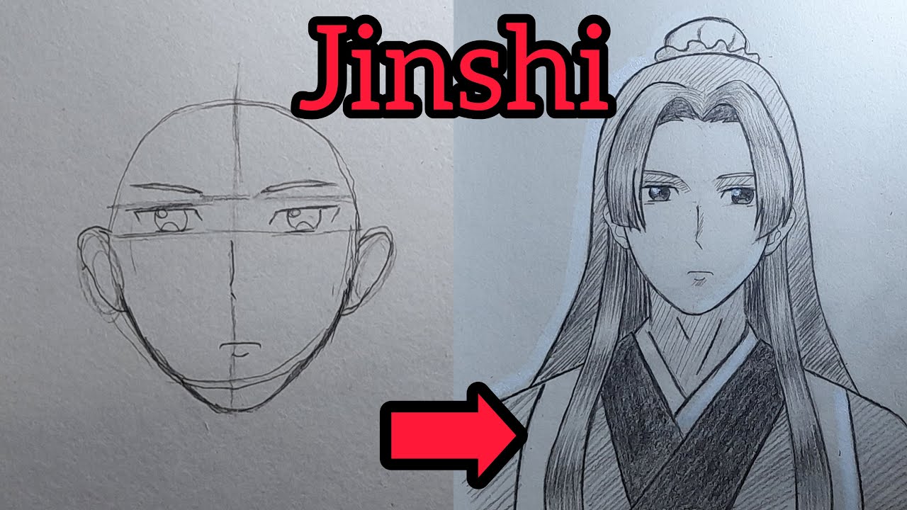 Anime drawing|How to draw Jinshi from THe Apothecary Diaries|Step by ...