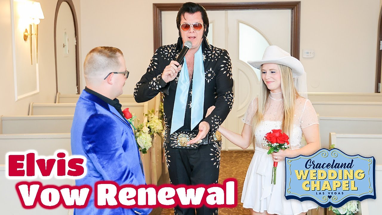 Kimberly & Shane's Elvis Vow Renewal in Las Vegas | Graceland Chapel ...