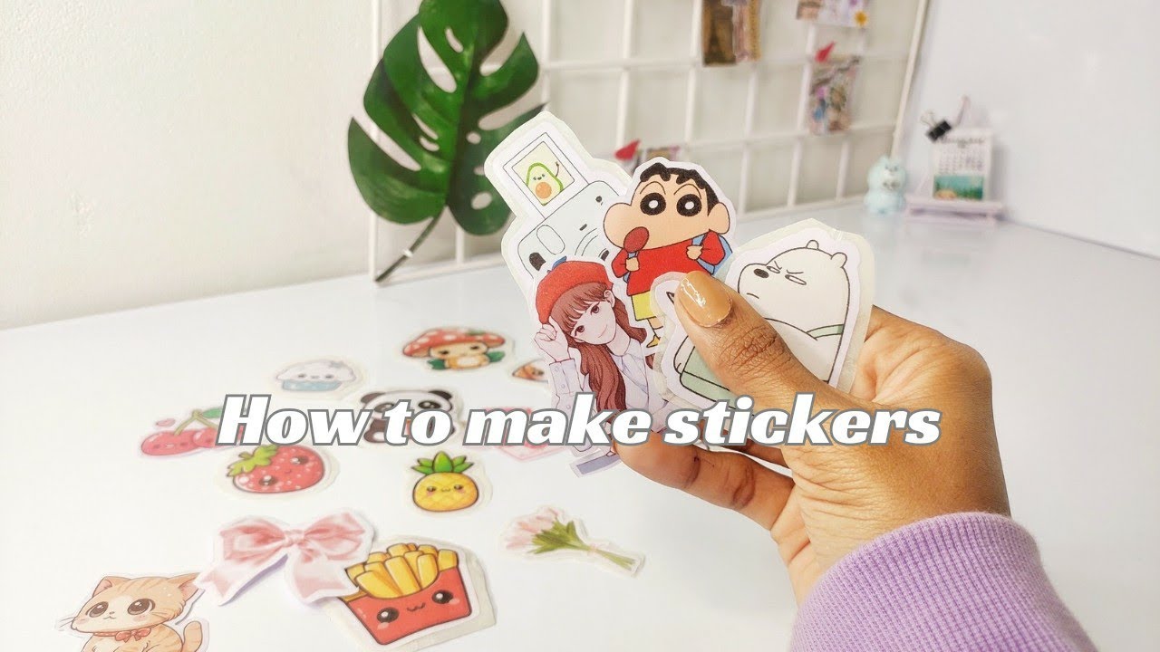 How to make stickers at home/ DIY stickers/ 3ways to make stickers at ...