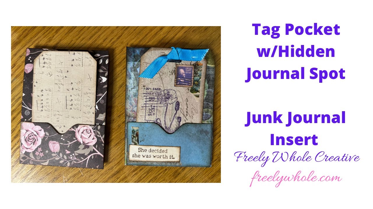 Tag Pocket w/Hidden Journal | Tutorial | inspired by ...