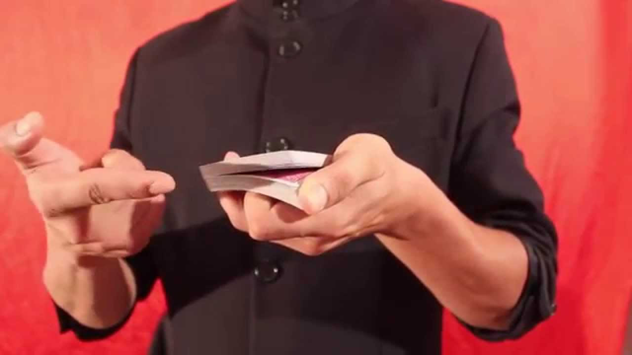 تعلم العاب الخفة # 357 ... the center double lift ... magic trick ...