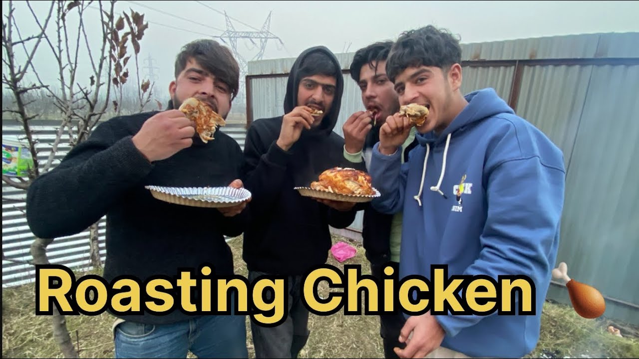 Roasting chicken with buddies / funny vlog - YouTube