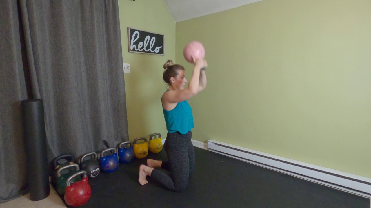 PRs & Donuts | Tall Kneeling Hip Extension to Overhead Press - YouTube