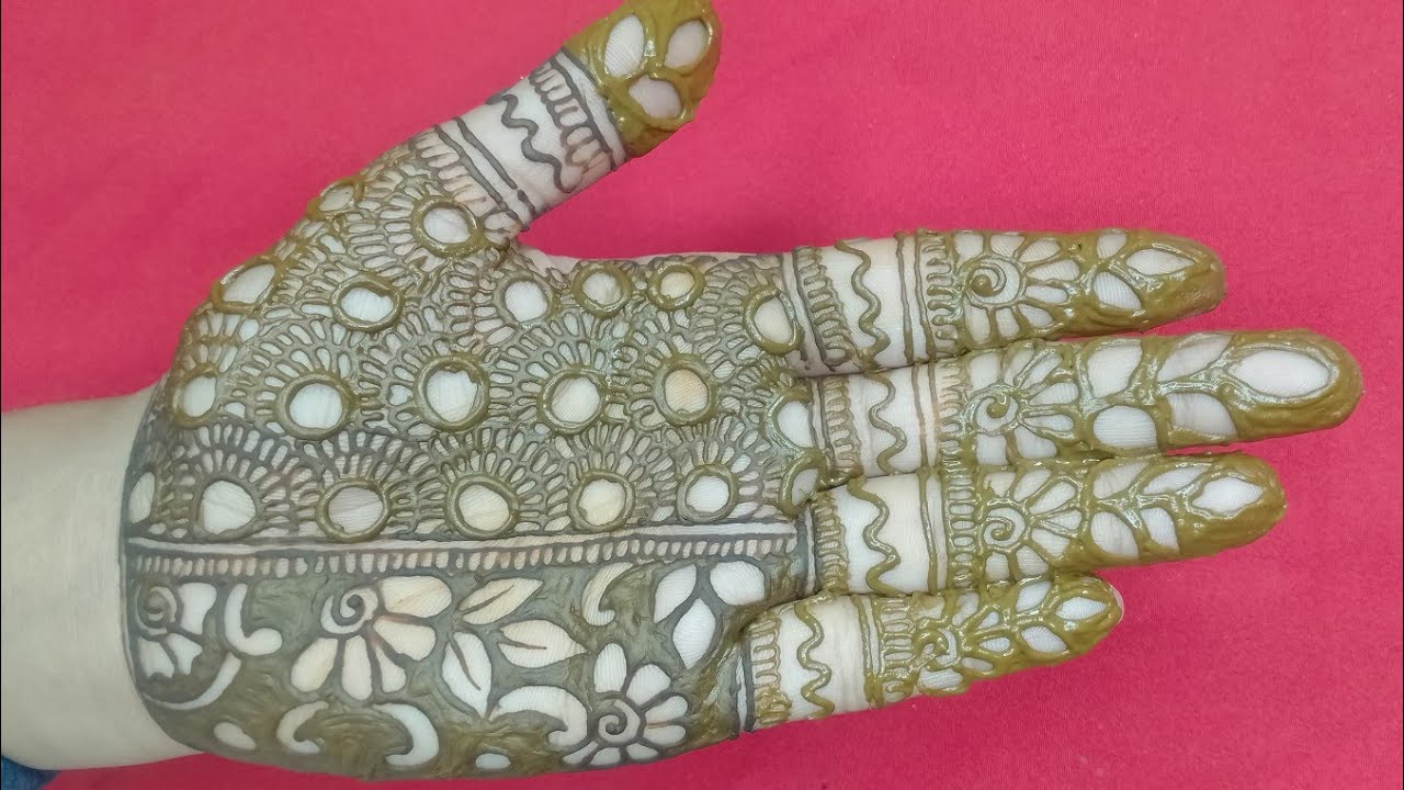 full mandhi design/ very easy and/ very simple/gorgeous mandhi design ...
