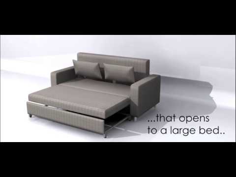 Modern Sensibility AZTEC Convertible Sofa Bed - YouTube