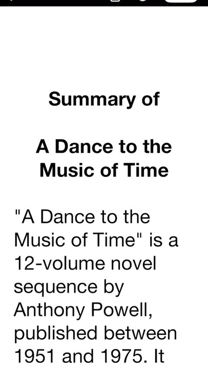 A Dance to the Music of Time Summary - YouTube