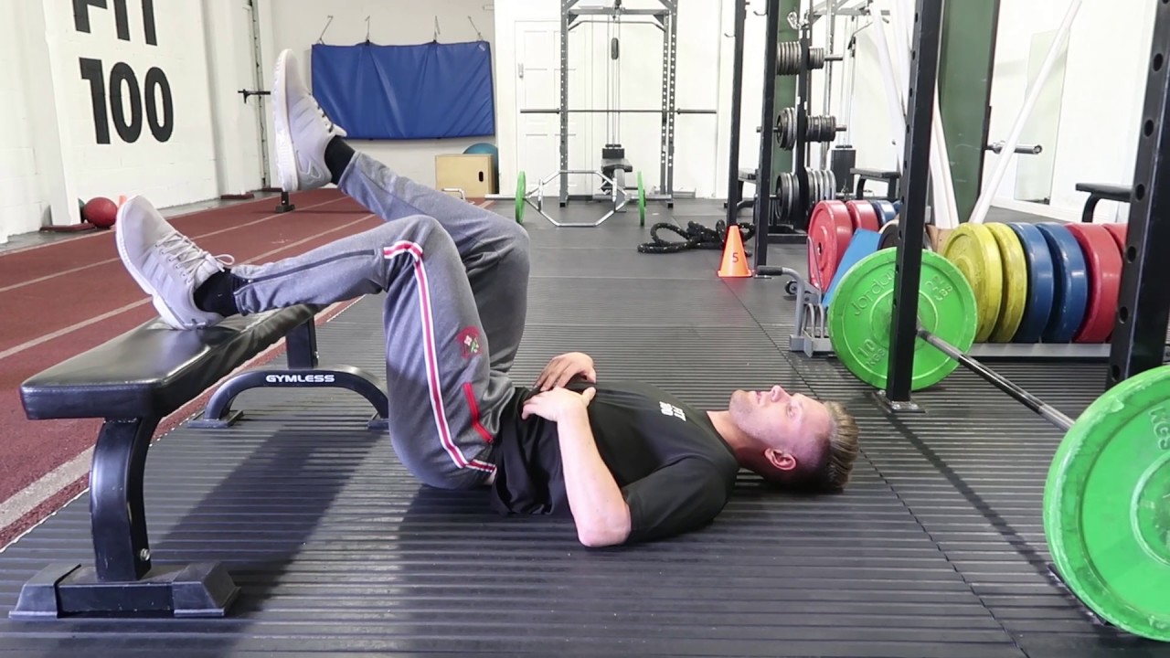 Single leg Hamstring Bridge - YouTube