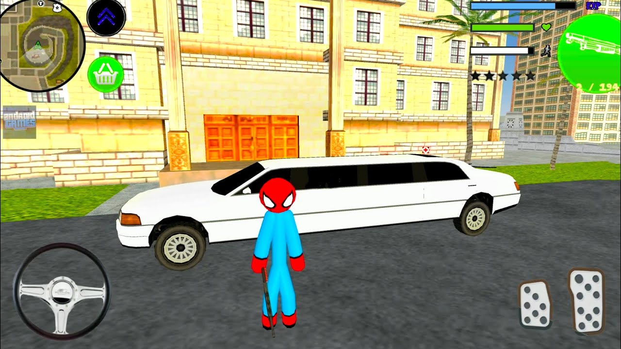 Policeman Stickman Simulator #6 - Spider Cop Drives Limousine - Android ...