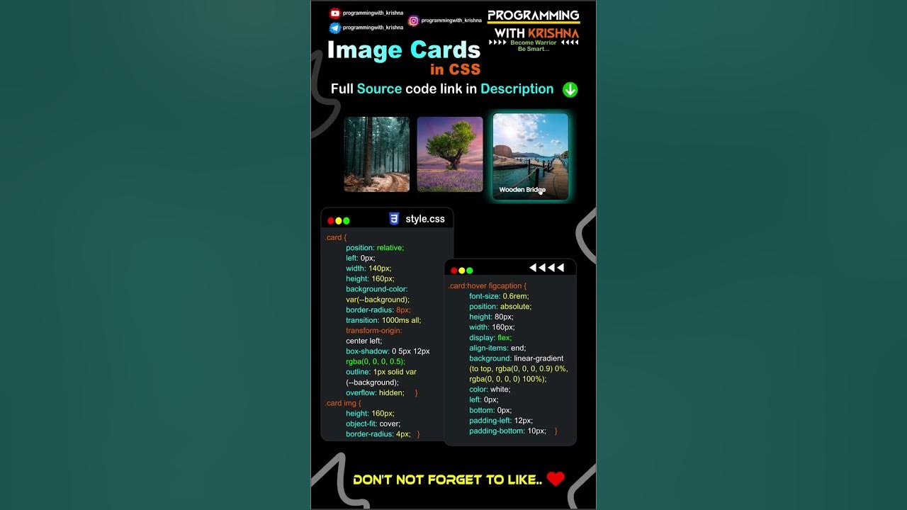 Image Cards Gallery Html Programmingwithkrishna Html Css Js