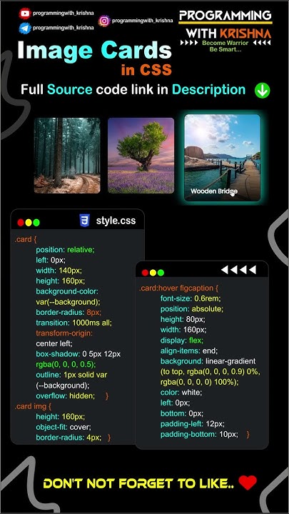 Image Cards Gallery Html Programmingwithkrishna Html Css Js Cssanimation Javatutorial