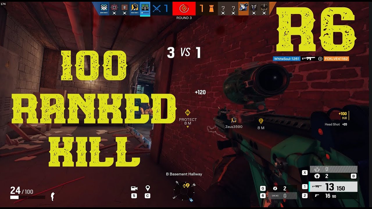 R6 : 100 RANKED KILL ! #13 - YouTube
