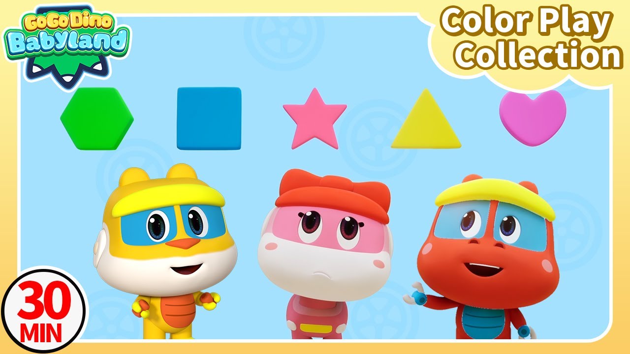 🌈GoGo Dino Babyland Learn Colors | E01-10 | 30 min | Color Play ...