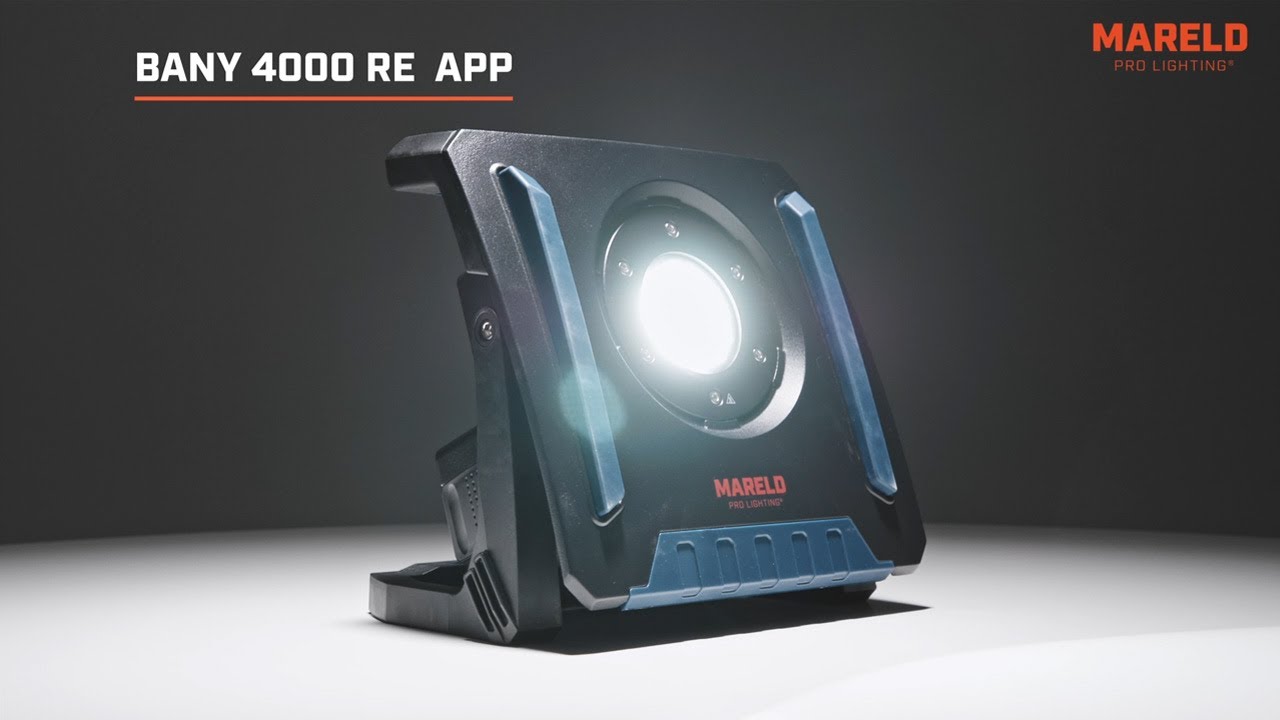 Mareld Pro Lighting | Arbeidslampe Bany 4000 RE APP - YouTube