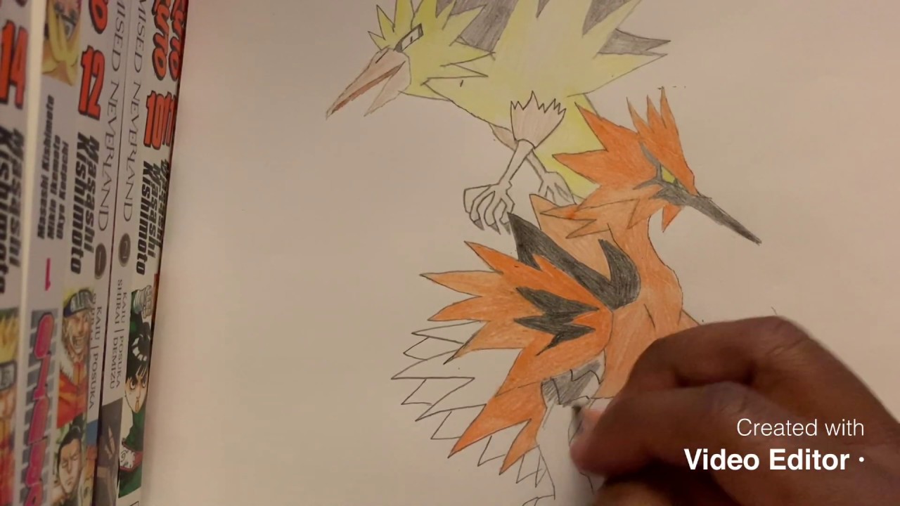 Zapdos and Galarian Zapdos Drawing - YouTube