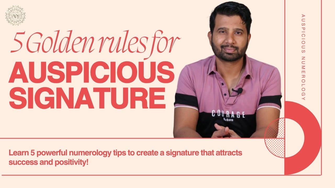 5 golden rules for Auspicious Signature - YouTube