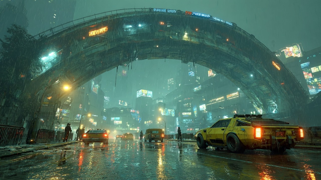 Cyberpunk Overpass | Patrol & Ambient Music - YouTube