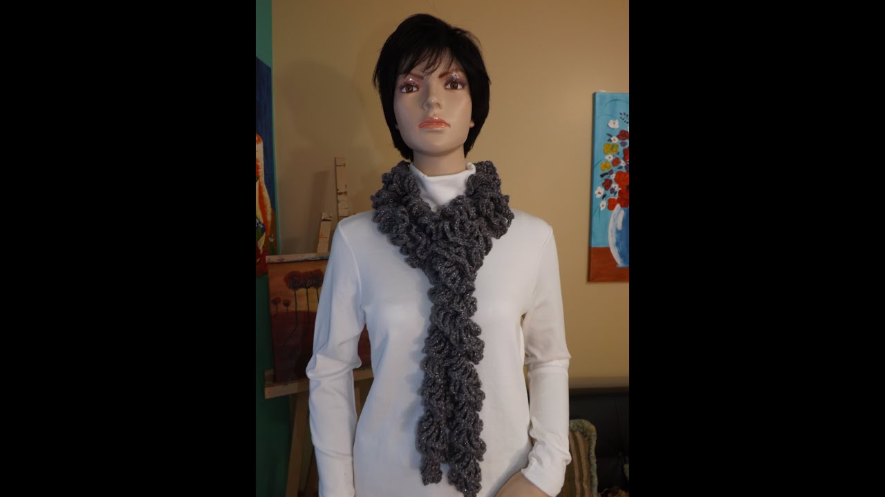 Crochet Ruffle Scarf - with Ruby Stedman - YouTube