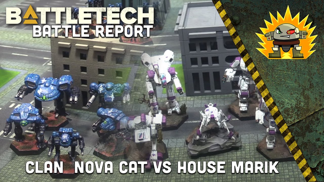 Battletech: Alphastrike Batrep - Clan Nova Cat vs House Marik - YouTube