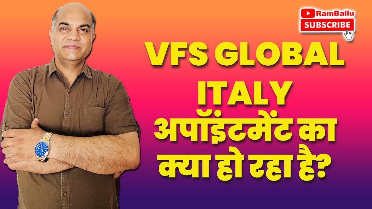VFS Italy Delhi Appointment // इटली वीजा अपॉइंटमेंट Update by Ram Ballu ...