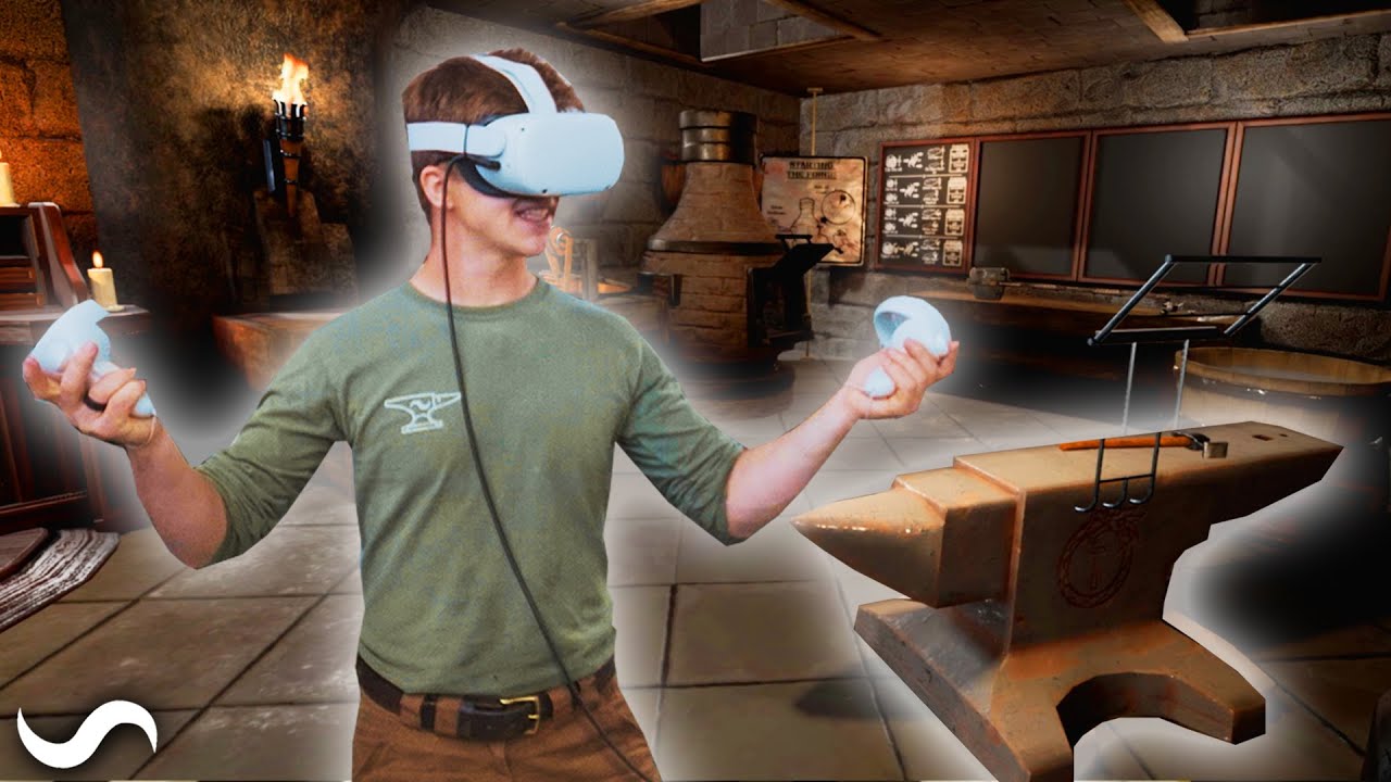 Reacting to Blacksmithing in VR! - YouTube