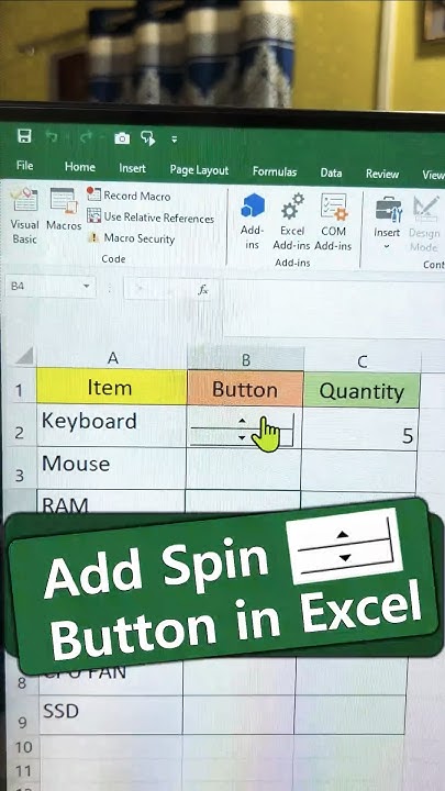 πΌπ½ Spin Button In Excel Shorts Excel Exceltips Ytshorts Ytviral Computertricks Youtube