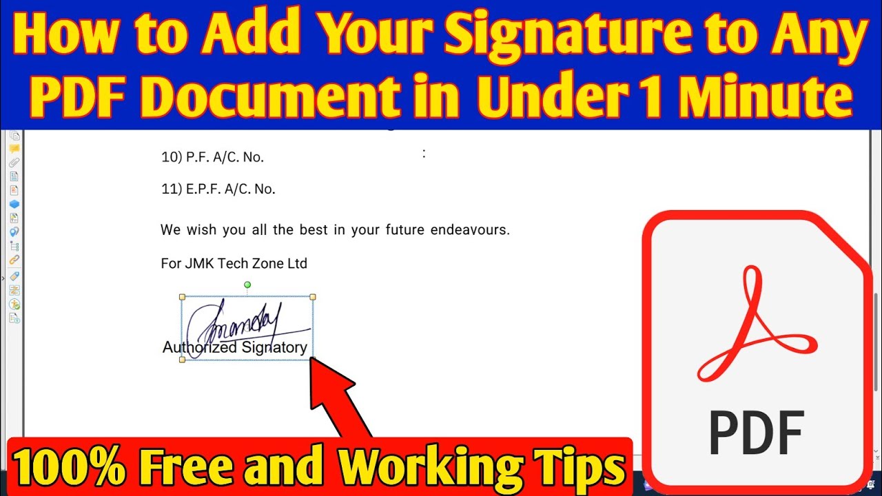 How to Add Your Signature to Any PDF Document in Under 1 Minute - YouTube