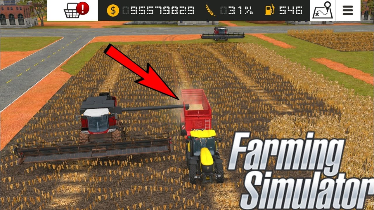 FARMING simulator gameplay wheat harvesting - YouTube