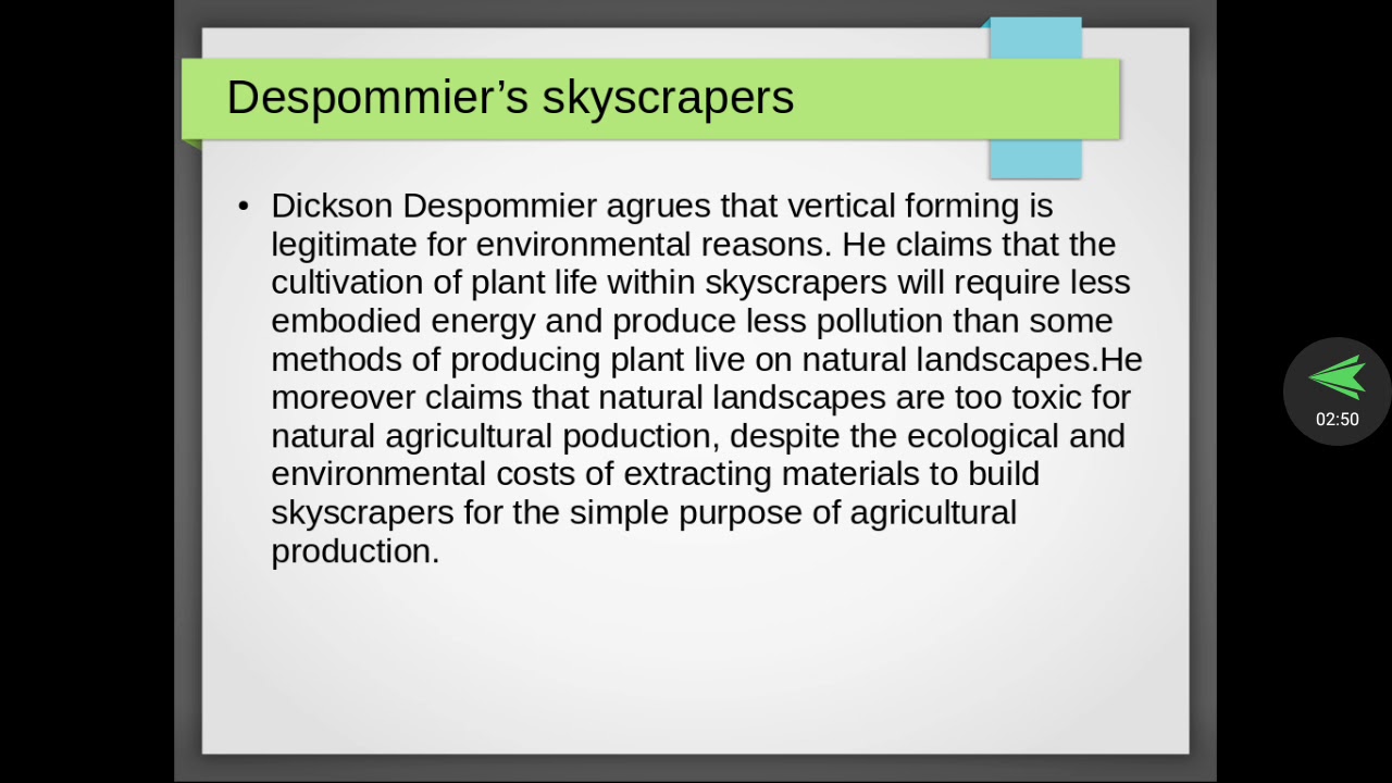 ppt presentation on vertical farming - YouTube