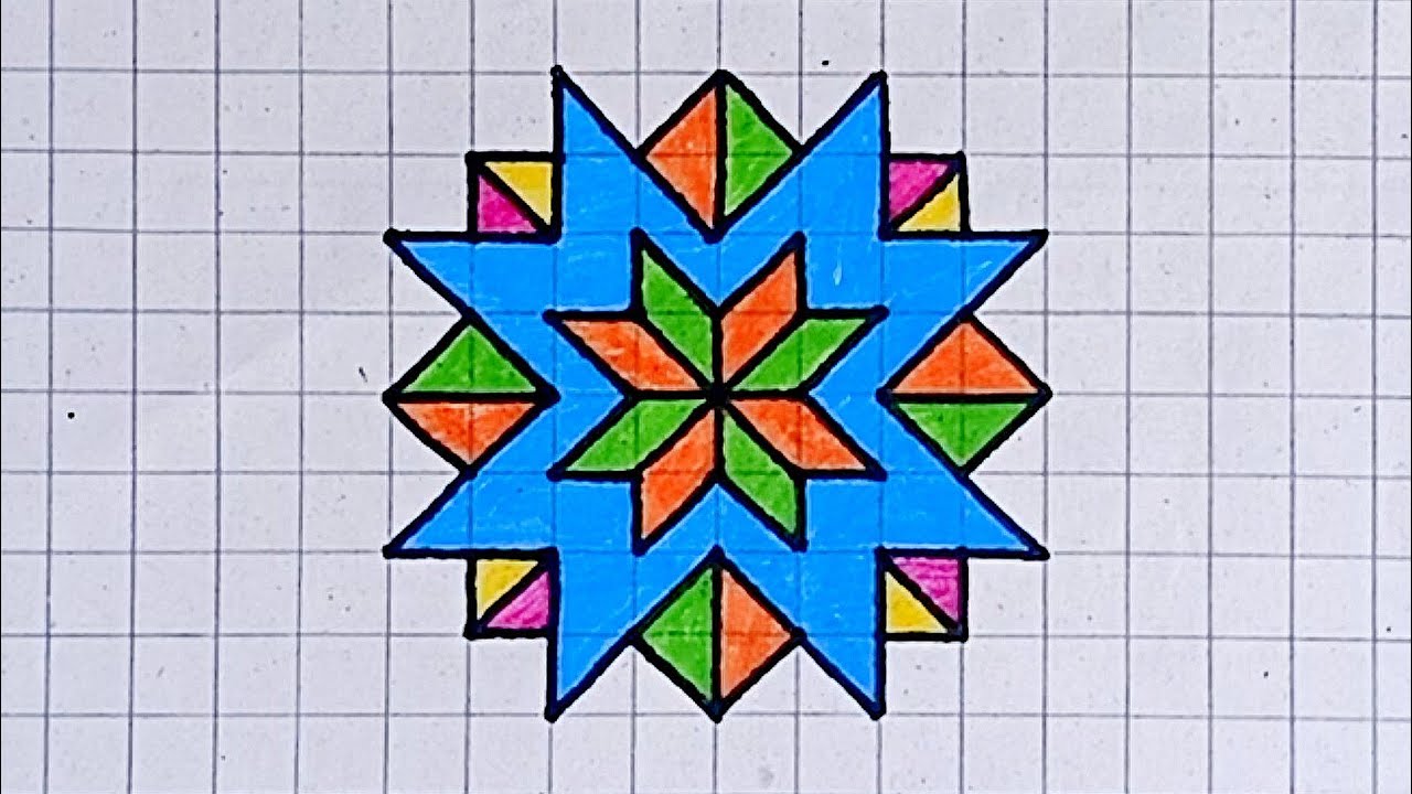 Easy 3D Illusion Drawing on Graph Paper | Graph Paper Drawings | 3D ...