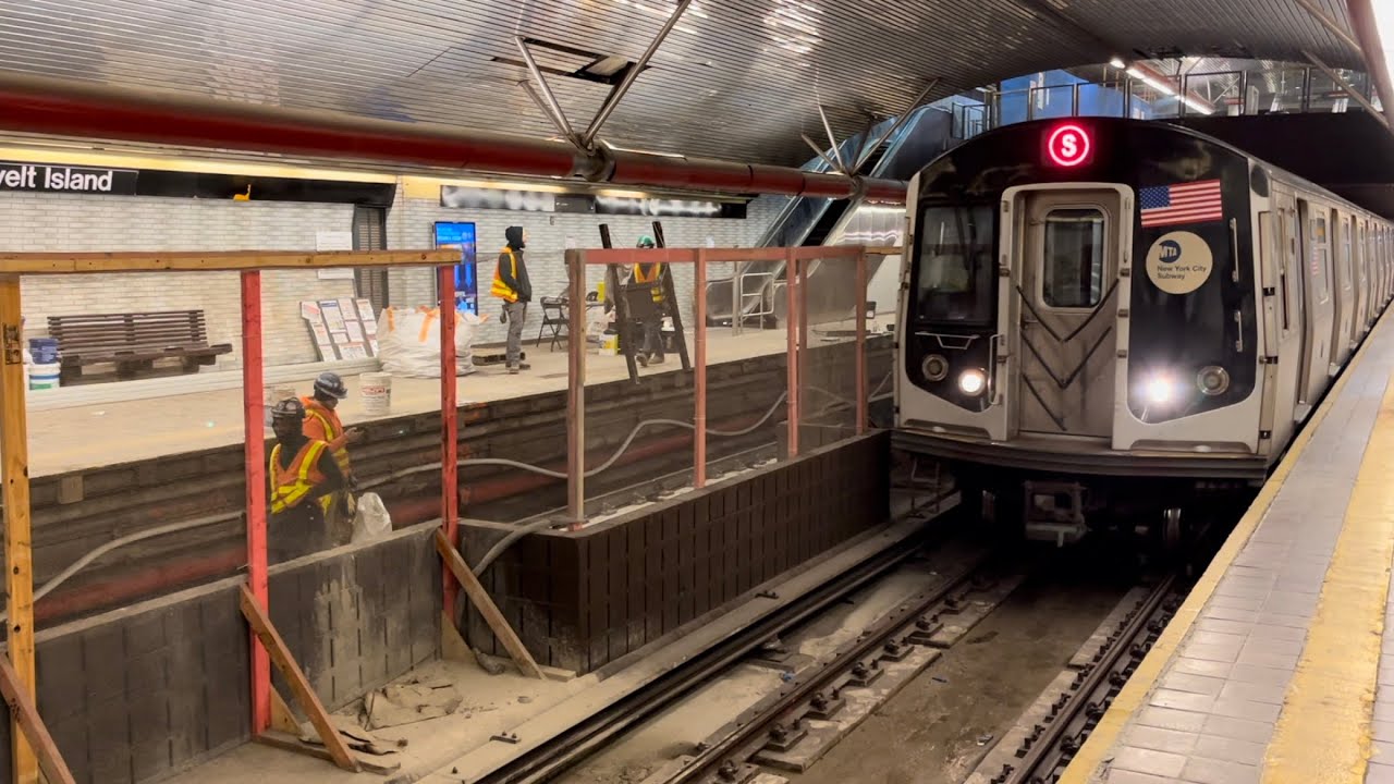 MTA Special: R160A (S) Shuttle Train (Via (F) Line) At Roosevelt Island ...