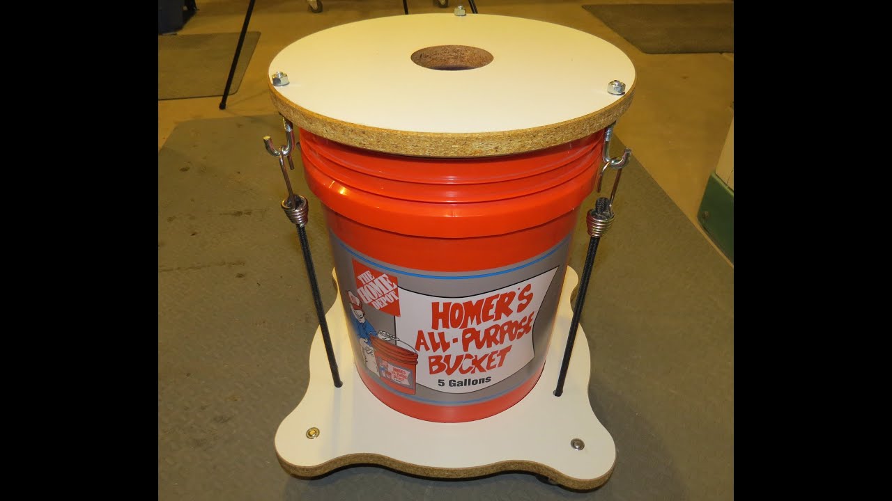 Dust Deputy for my CNC Router. Bucket Holder Part 1 - YouTube