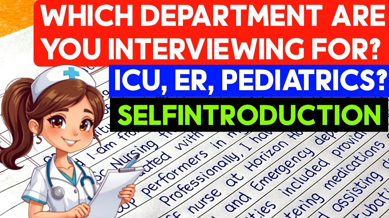 How to Introduce Yourself in a Nursing Interview | Sample Answers ...