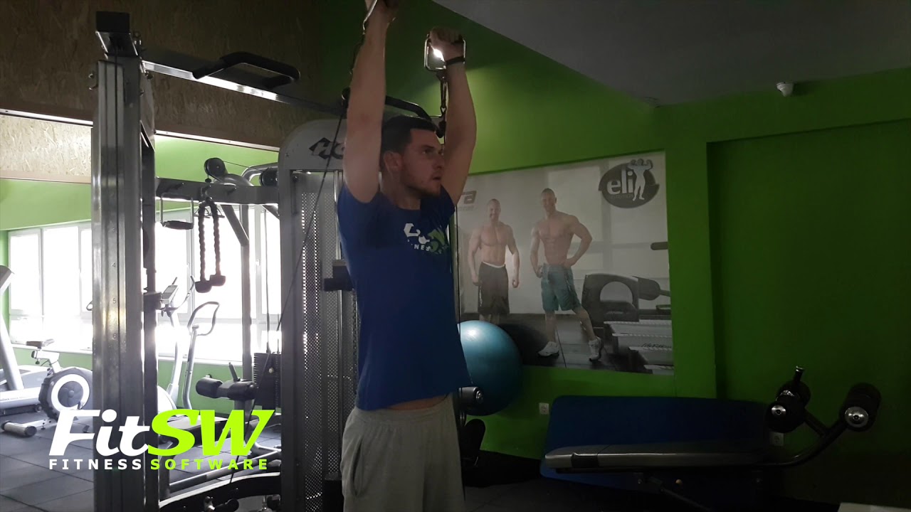 Standing Cable Shoulder Press: Shoulder Exercise Demo How-to - YouTube