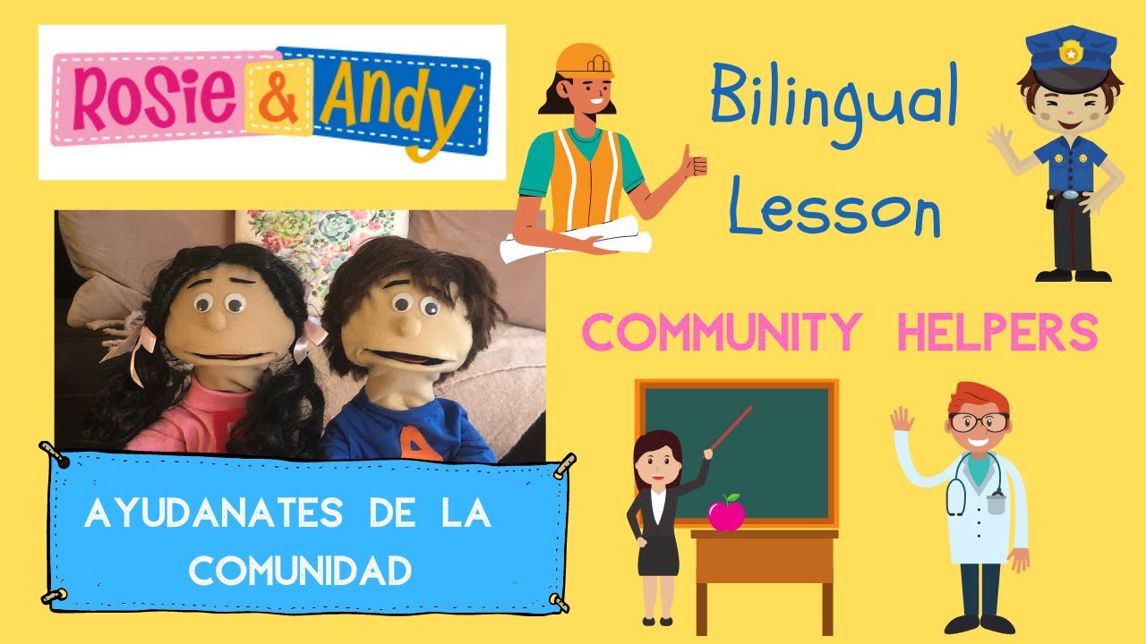 Rosie & Andy: Spanish for Kids- Bilingual Lesson - Community Helpers ...