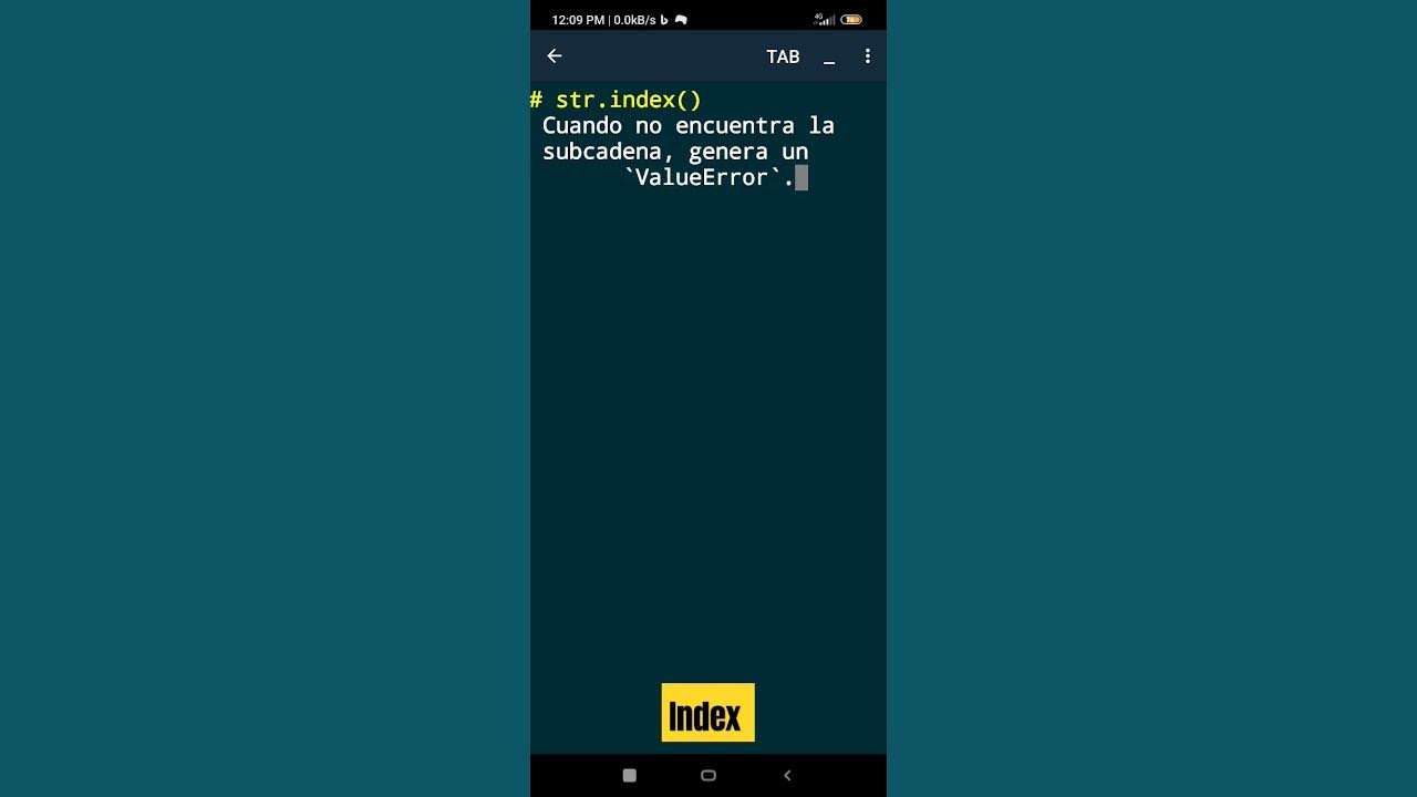 Python Strings Index Python Coderjz Programming Youtube