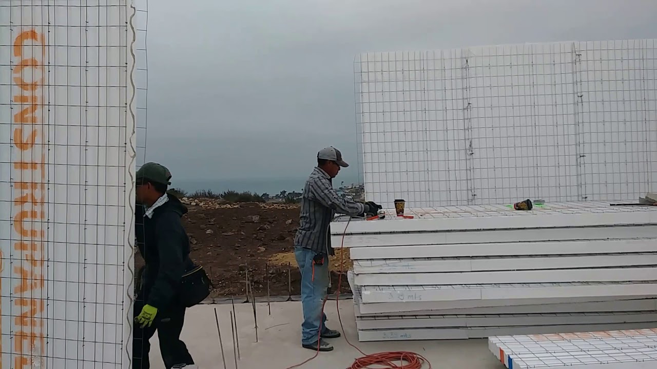 SCIP(structural concrete insulated panel) building - YouTube