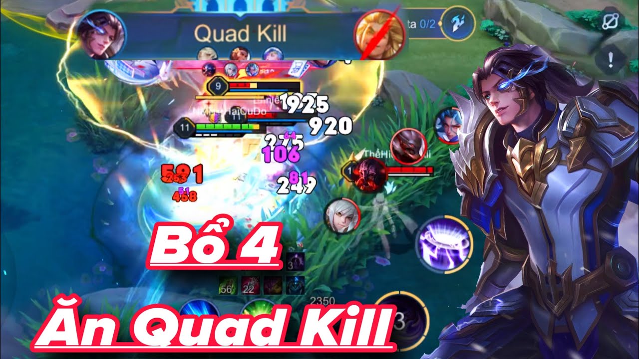 Triệu Vân 1 Bổ 5 Địch Ăn Quad Kill - Đầu Trận Bị Ép Phế Và Quad Kill Lấy Lại Tất Cả - YouTube