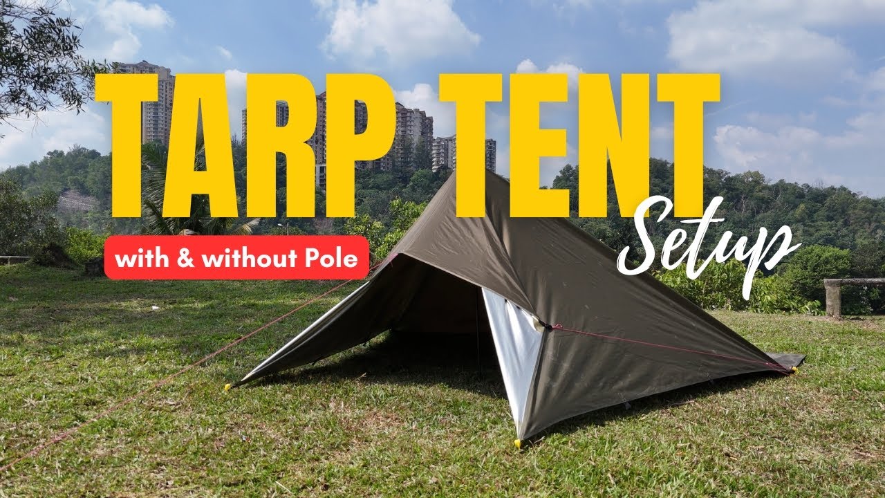 Tarp Tent Setup With Poles | Step by Step Beginner Guide - YouTube