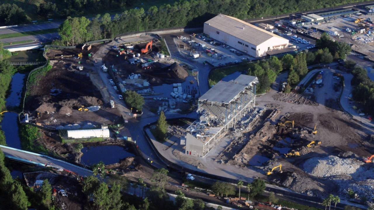 Aerial View of the Demolition at Disney's Hollywood Studios as of ...