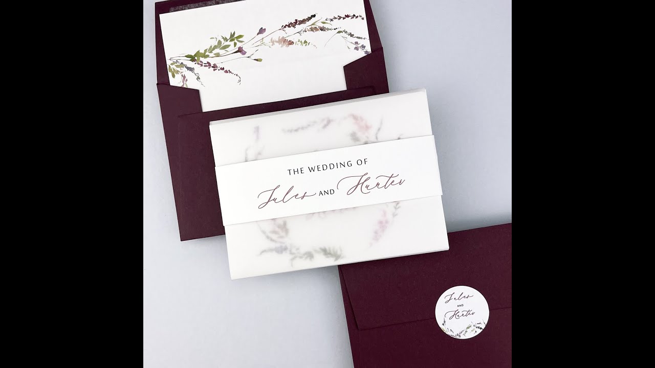 Jules Trifold Wedding Invitation DIY Tutorial - YouTube