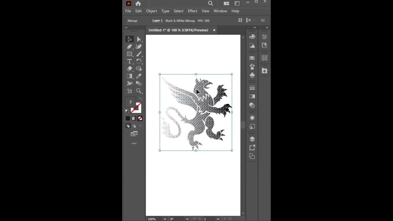 How to create Bitmap in adobe Illustrator - YouTube
