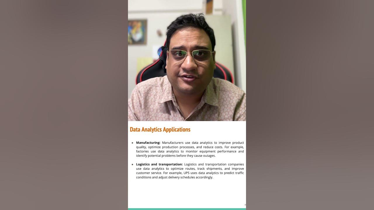 Data Analytics Applications | Manufacturing | Logistics and Transportations | @c4yourselfyt # ...